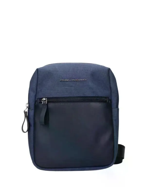 PIQUADRO Panelled Messenger Bag - Blue