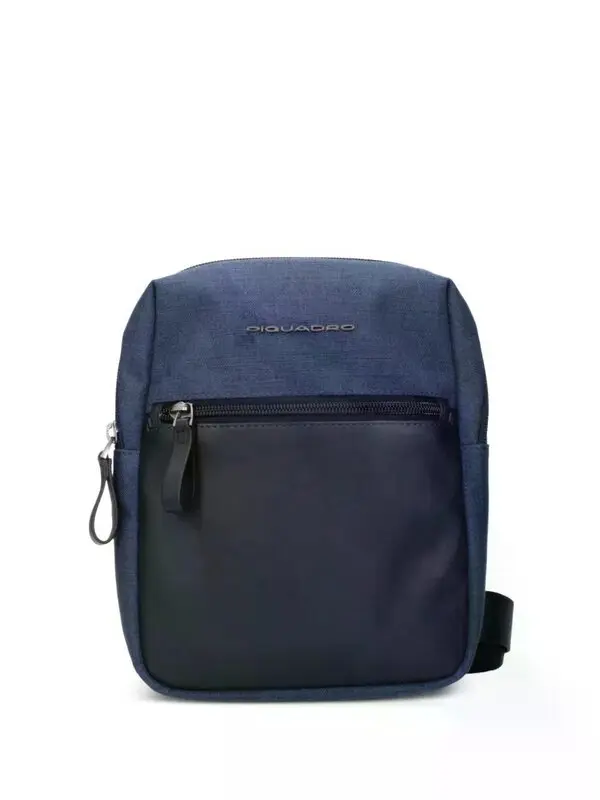 PIQUADRO Panelled Messenger Bag - Blue
