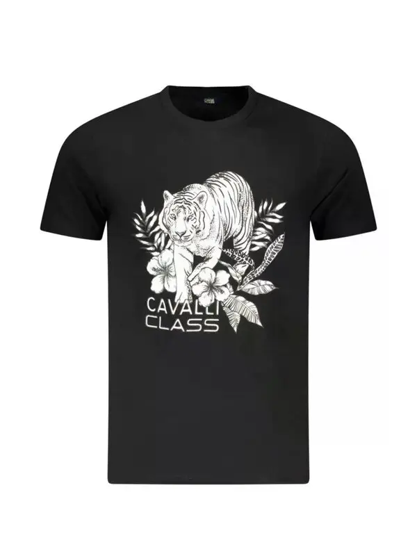 Roberto Cavalli Tiger-print T-shirt - Black