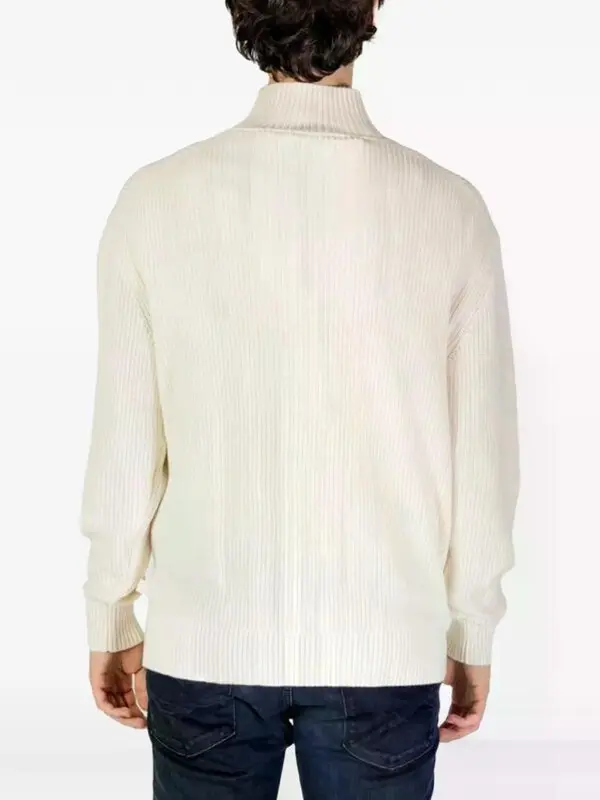 Calvin Klein Ribbed Colour-block Sweater - Neutrals