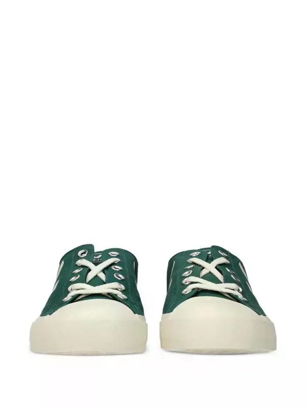 VEJA Logo-patch Canvas Sneakers - Green