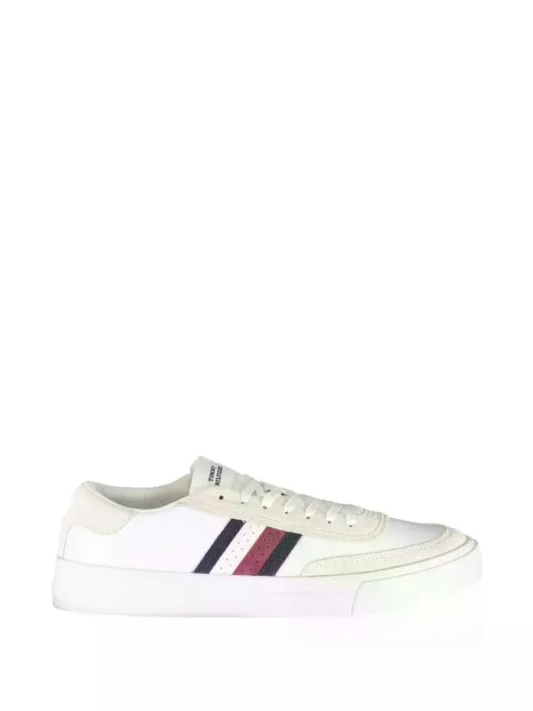 Tommy Hilfiger Suede-panelled Striped Sneakers - White