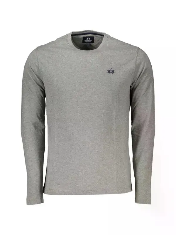 LA MARTINA Long-sleeve Logo-embroidered T-shirt