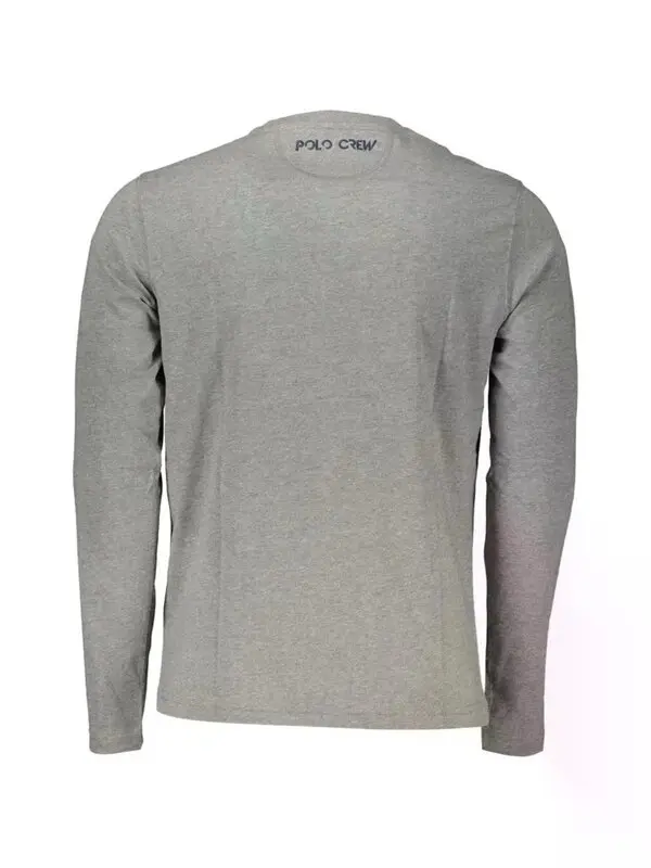 LA MARTINA Long-sleeve Logo-embroidered T-shirt
