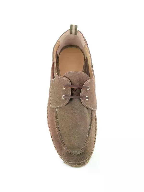 CastaÑer Suede Espadrille Boat Shoes - Brown
