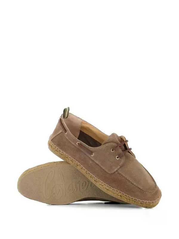 CastaÑer Suede Espadrille Boat Shoes - Brown