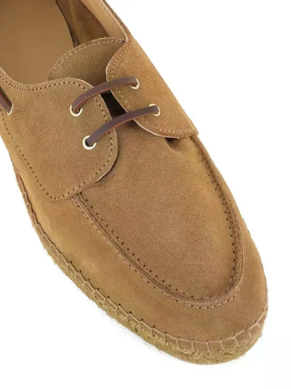 CastaÑer Suede Espadrille Boat Shoes - Neutrals