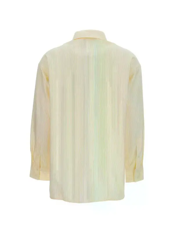 Maison Kitsuné Striped Embroidered Shirt