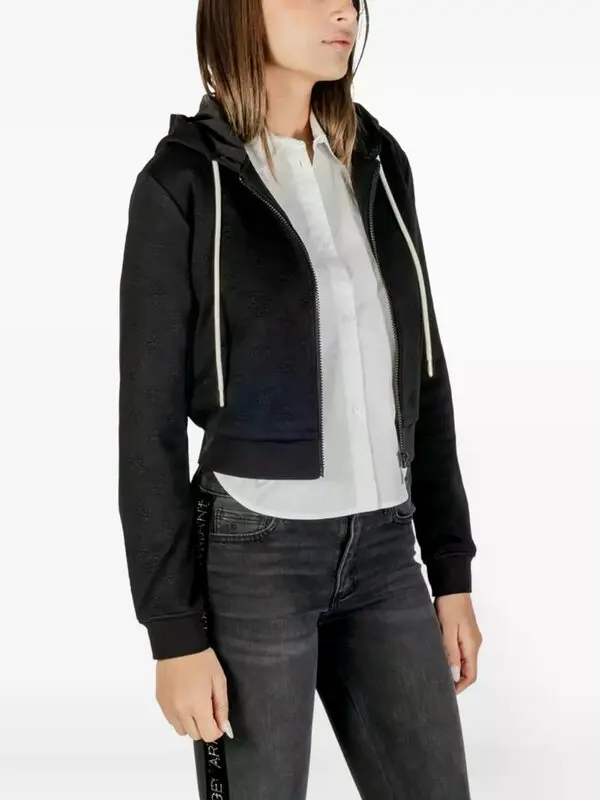 Guess Logo Detail Full Zip Hoodie