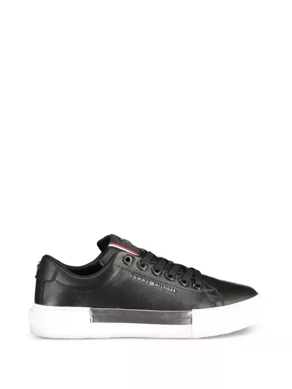 Tommy Hilfiger Logo Lettering Sneakers - Black