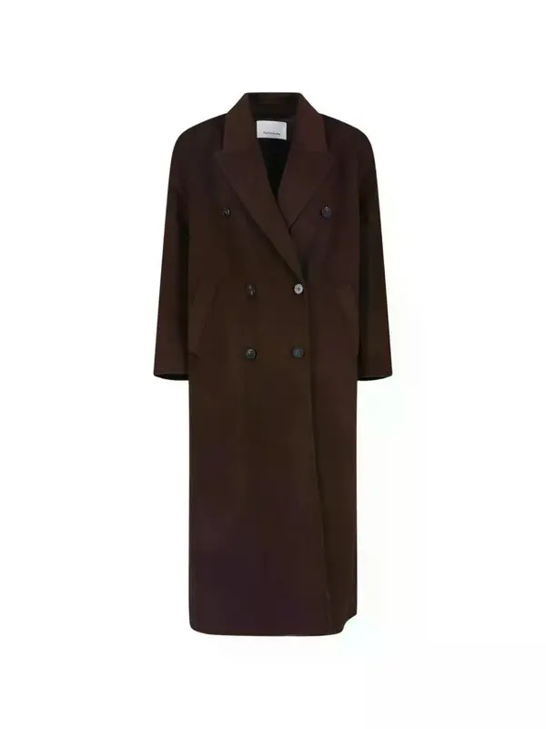 THE FRANKIE SHOP Gaia Double-breasted Coat - Brown