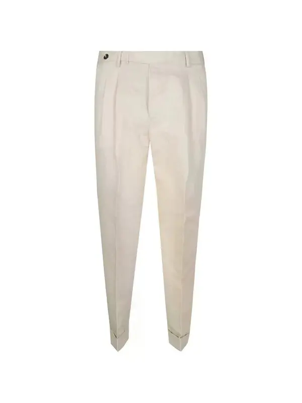 PT TORINO Pleated Linen Trousers - Neutrals
