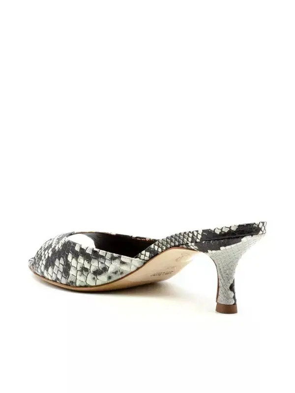 JULIE DEE Python-print Leather Sandals