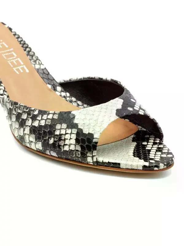 JULIE DEE Python-print Leather Sandals