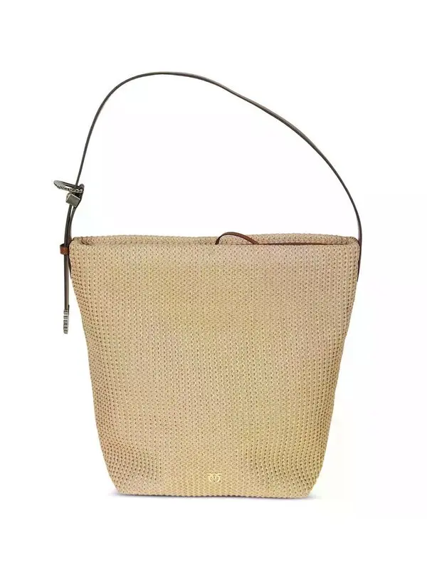 Pinko Woven Buckle-strap Bucket Bag