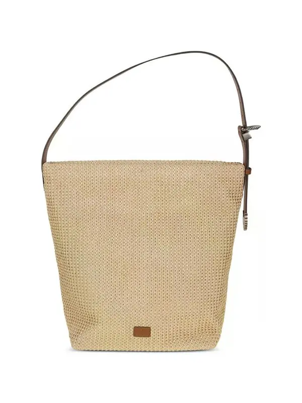 Pinko Woven Buckle-strap Bucket Bag