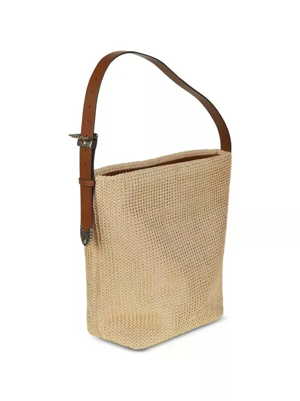 Pinko Woven Buckle-strap Bucket Bag