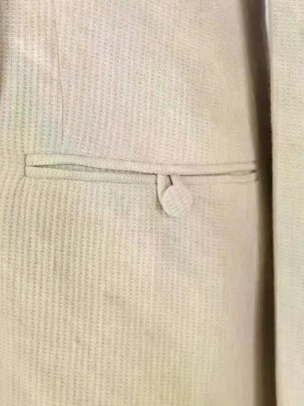 Emporio Armani Textured Double-breasted Blazer - Neutrals