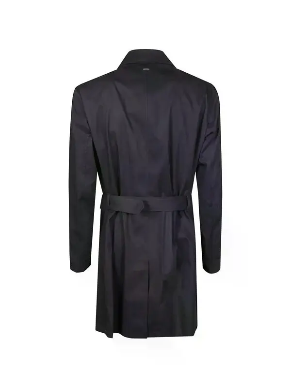 Herno Belted Double-breasted Coat - Blue
