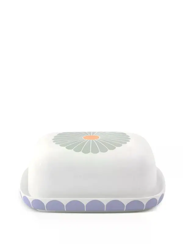 VILLEROY & BOCH Fleur Floral-print Butter Dish - White