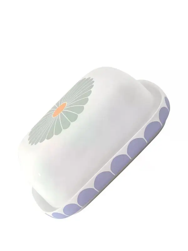 VILLEROY & BOCH Fleur Floral-print Butter Dish - White