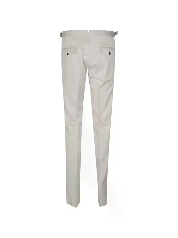 PT TORINO Herringbone Trousers With Side-adjusters
