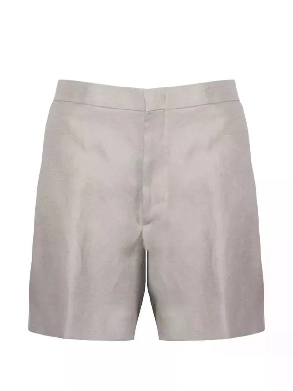 Tagliatore High-waisted Tailored Shorts - Neutrals