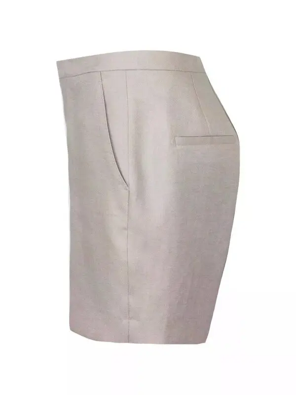 Tagliatore High-waisted Tailored Shorts - Neutrals