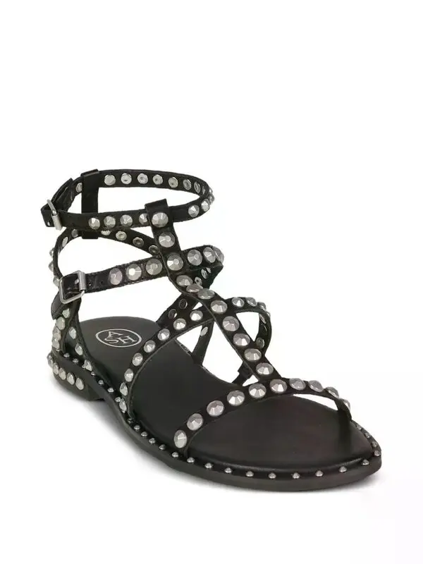 Ash Stud-embellished Cage Sandals - Black