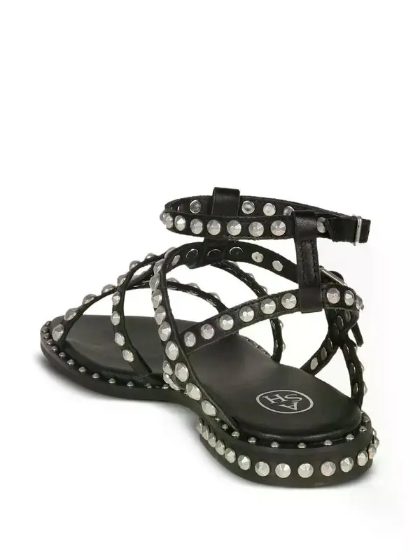Ash Stud-embellished Cage Sandals - Black