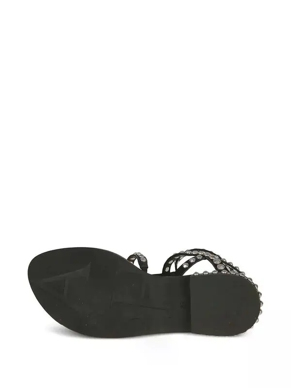 Ash Stud-embellished Cage Sandals - Black