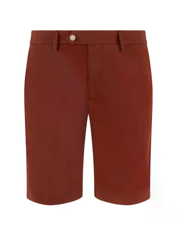 Boggi Milano Stretch-cotton Chino Shorts - Brown