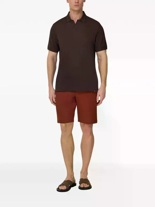 Boggi Milano Stretch-cotton Chino Shorts - Brown