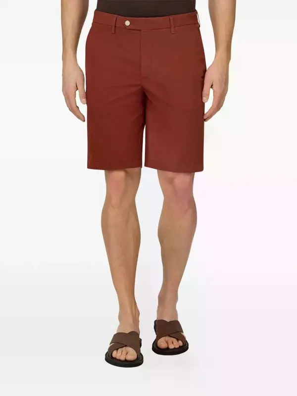 Boggi Milano Stretch-cotton Chino Shorts - Brown