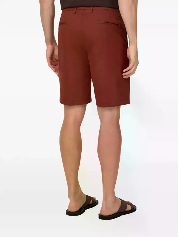 Boggi Milano Stretch-cotton Chino Shorts - Brown