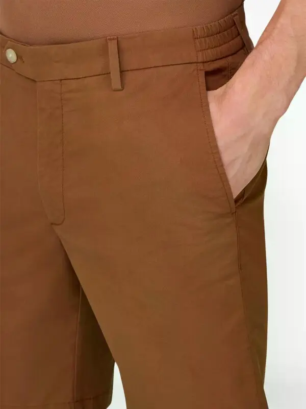 Boggi Milano Stretch-cotton Bermuda Shorts - Brown