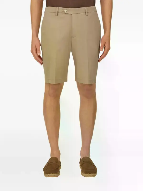 Boggi Milano Stretch-cotton Chino Shorts - Neutrals
