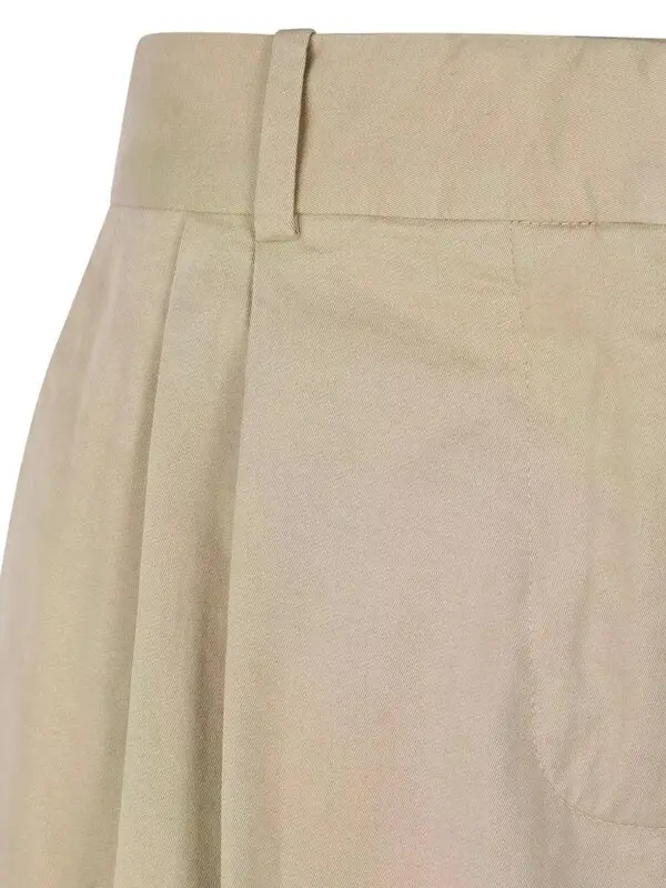 THE ROW Pleated Twill Trousers - Neutrals