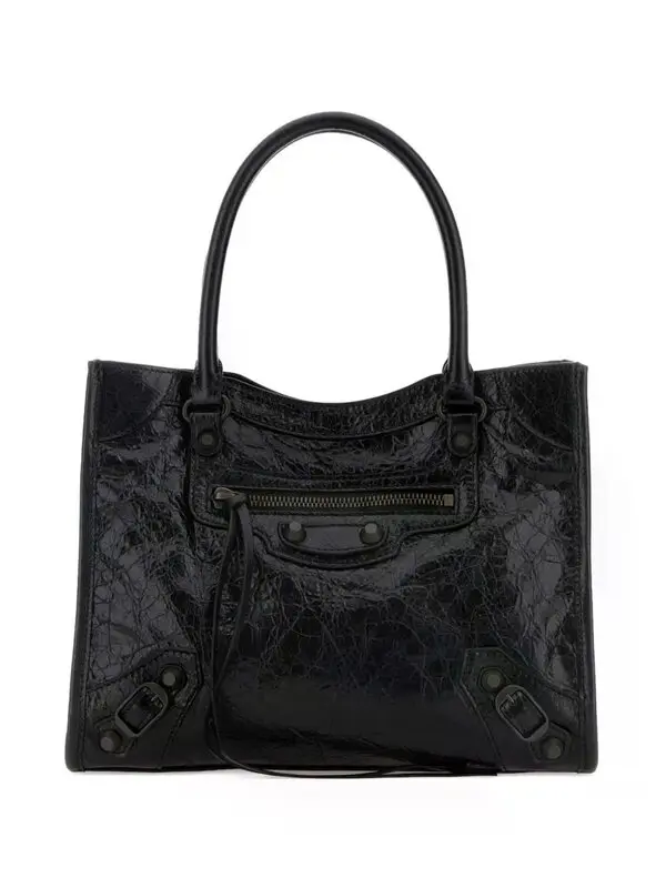 Balenciaga Mini Le City Leather Tote Bag - Black