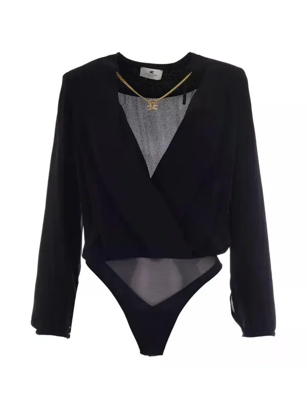 Elisabetta Franchi Chain-detail Wrap Bodysuit