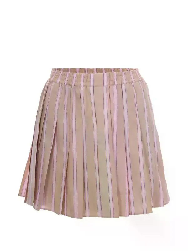 Lacoste Striped Pleated Skirt - Neutrals