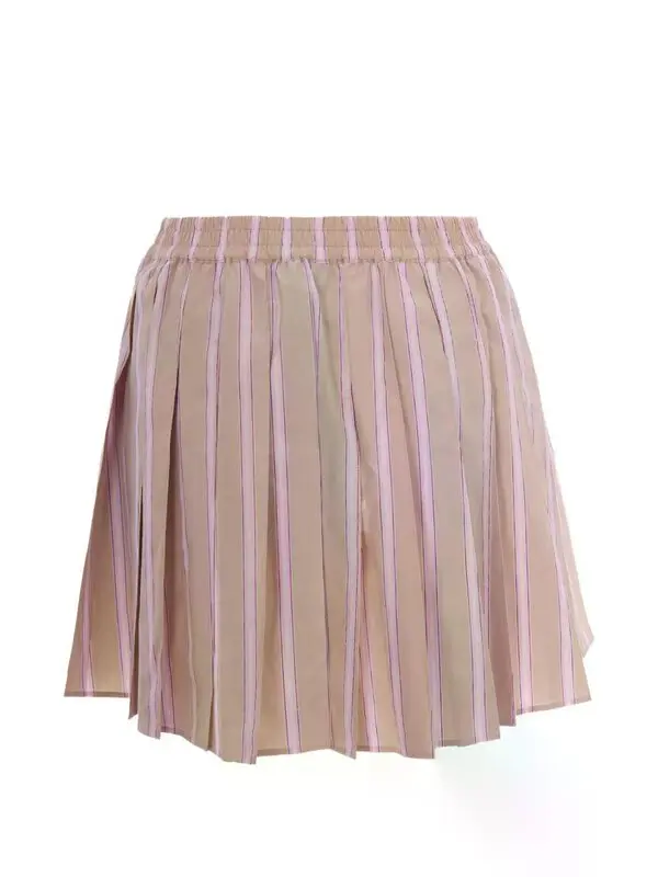Lacoste Striped Pleated Skirt - Neutrals
