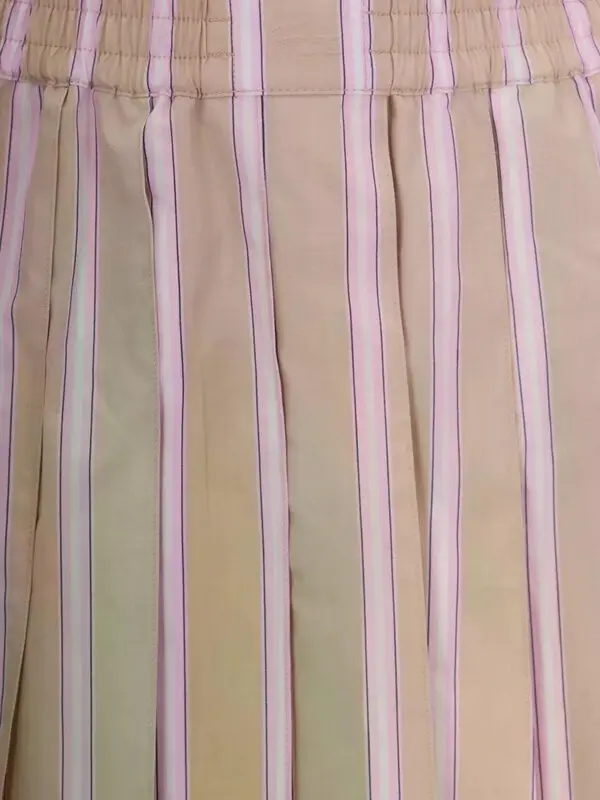 Lacoste Striped Pleated Skirt - Neutrals