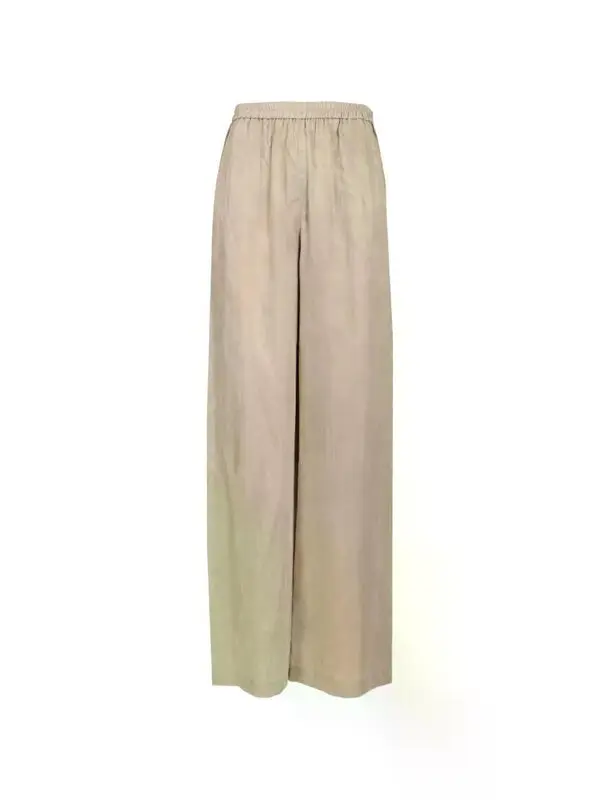 Emporio Armani Elasticated-waist Wide-leg Trousers - Neutrals