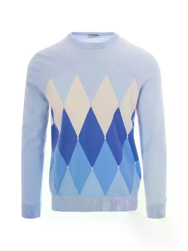 BALLANTYNE Argyle-pattern Sweater - Blue