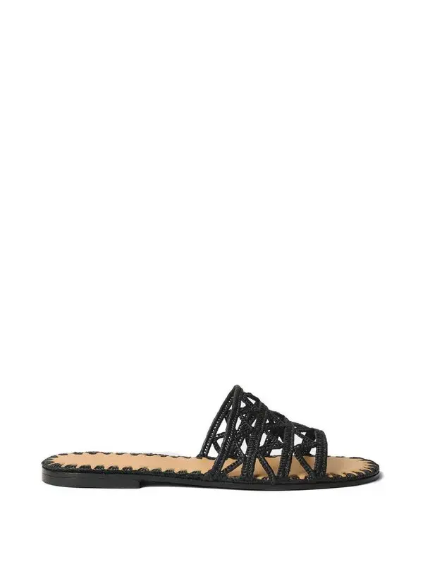 ODISSI Evie Zig-zag Sandals - Black