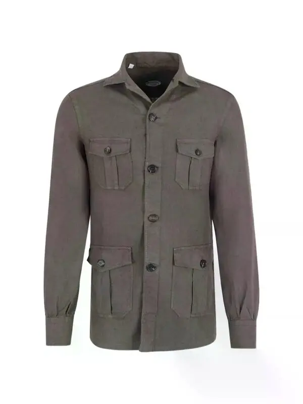 VINCENZO DI RUGGIERO Button-up Patch-pocket Jacket - Grey