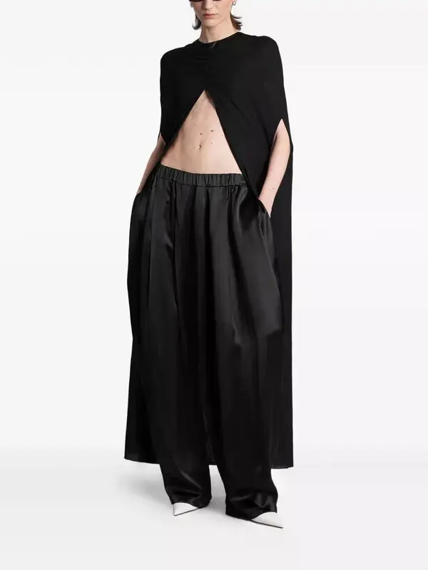 DARKPARK Simona Pleated Palazzo Pants - Black