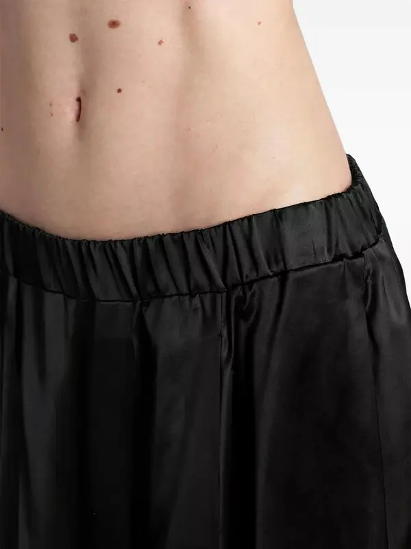 DARKPARK Simona Pleated Palazzo Pants - Black