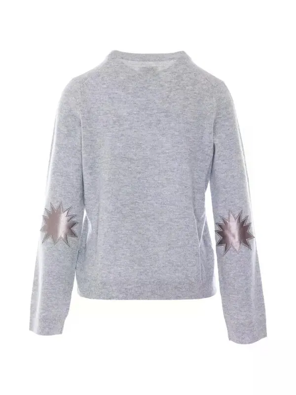 Zadig&Voltaire Cara Leather-patch Sweater - Grey